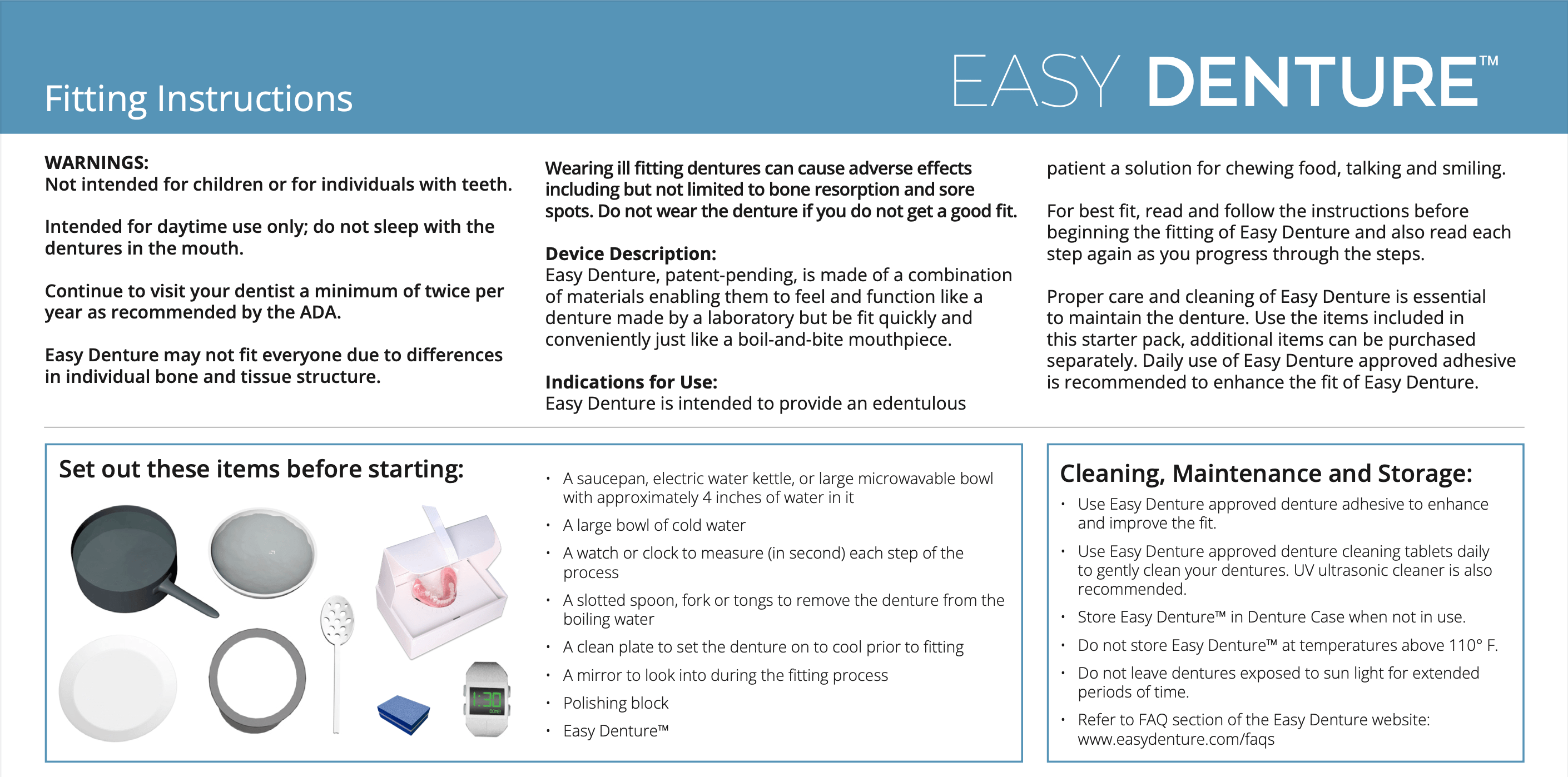 Easy Denture Instructions - Revived Smiles